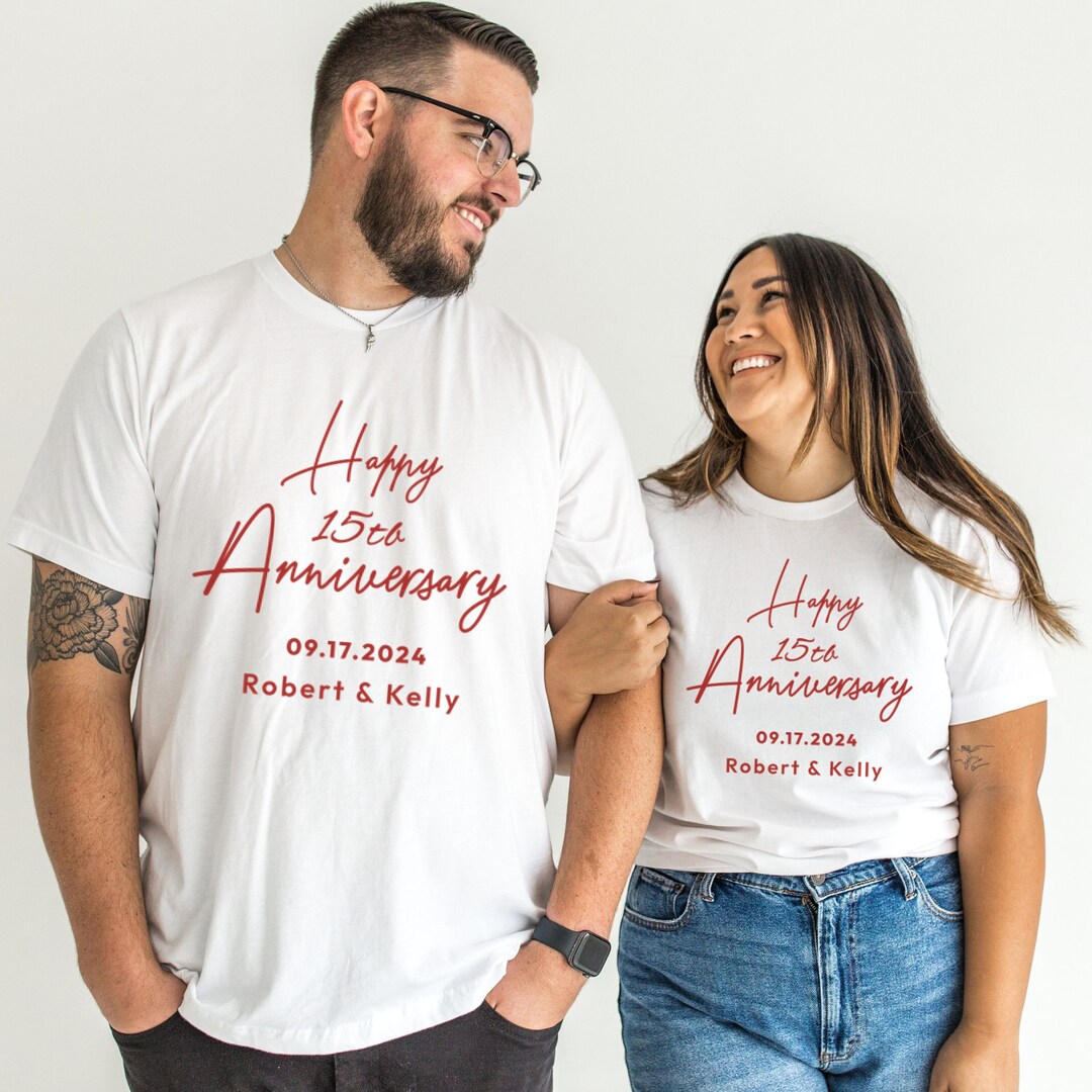 Custom Anniversary T-shirt Family Group Shirt Wedding Anniversary Tee ...