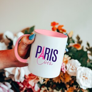 Custom Paris Mug Eiffel Tower Gift Paris Name Mug Paris City Walk Gift ...