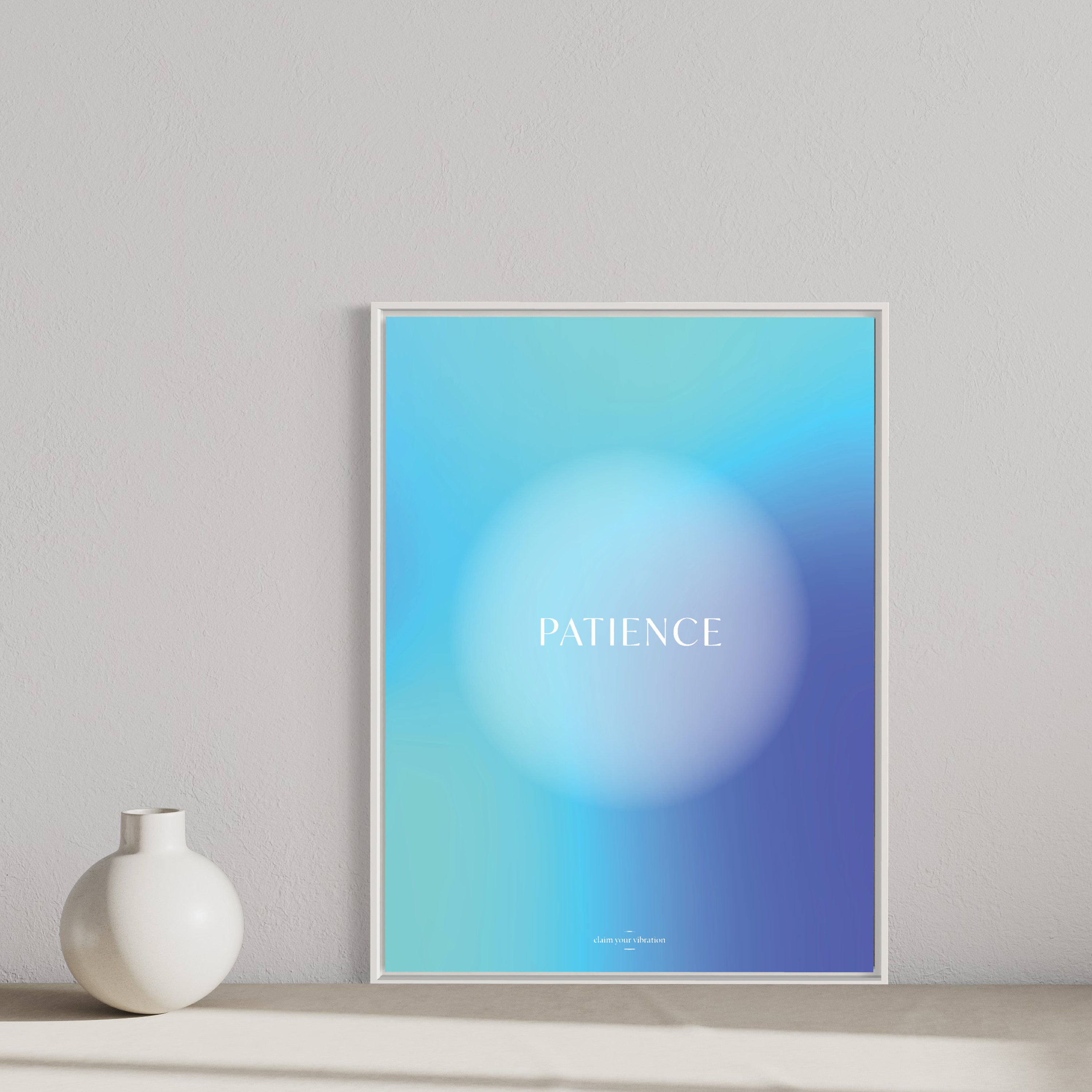 Blue Aura Poster Prints, Spiritual Wall Art, Set of 3 Affirmation ...