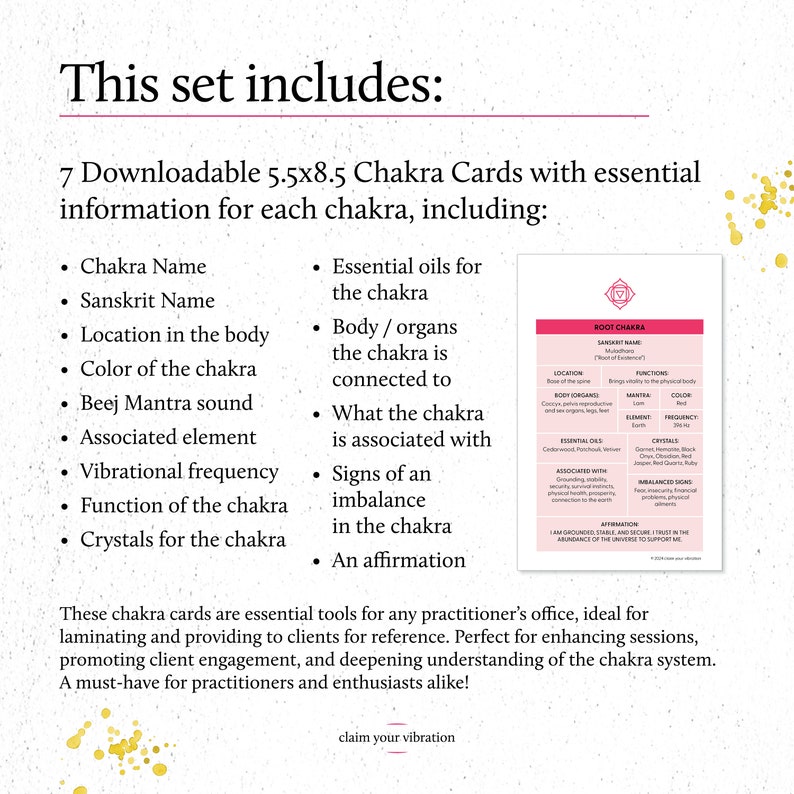 Chakra Cards Printable - Etsy