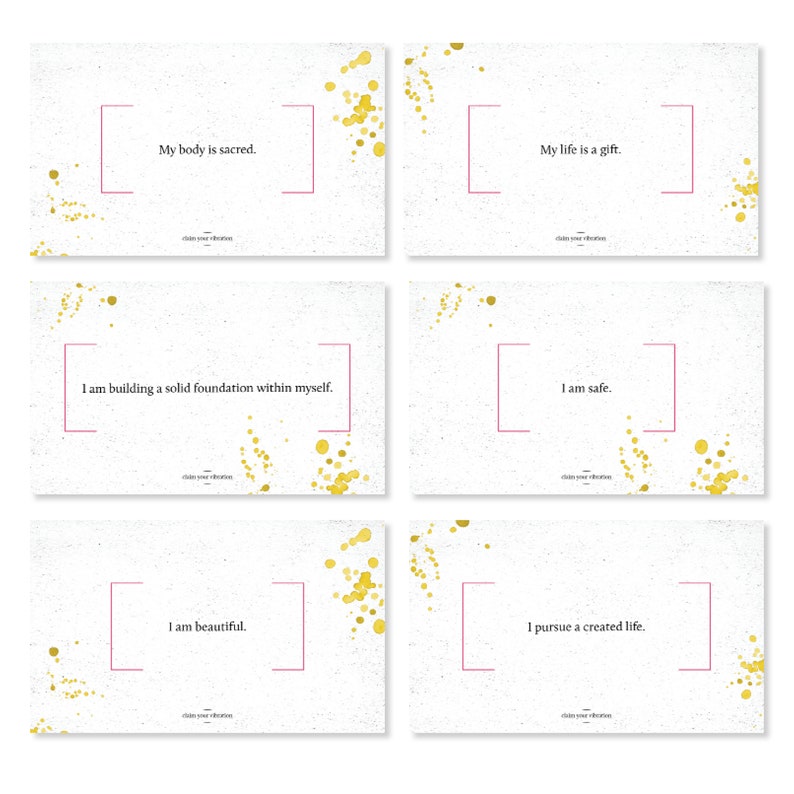 Affirmative Cards, Affirmation Poster Set, Affirmative Gift, Printable ...