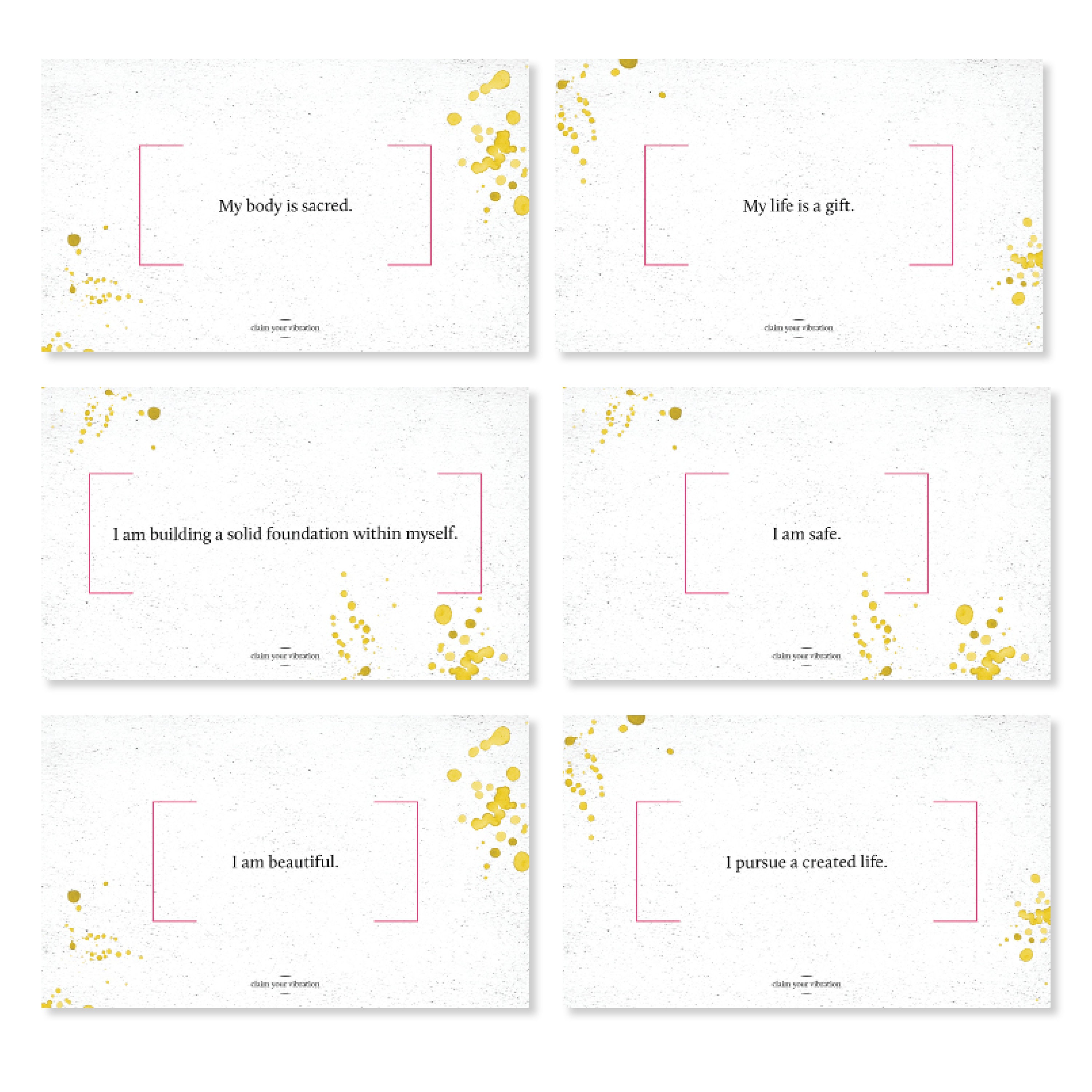 Affirmative Cards Affirmation Poster Set Affirmative T Printable