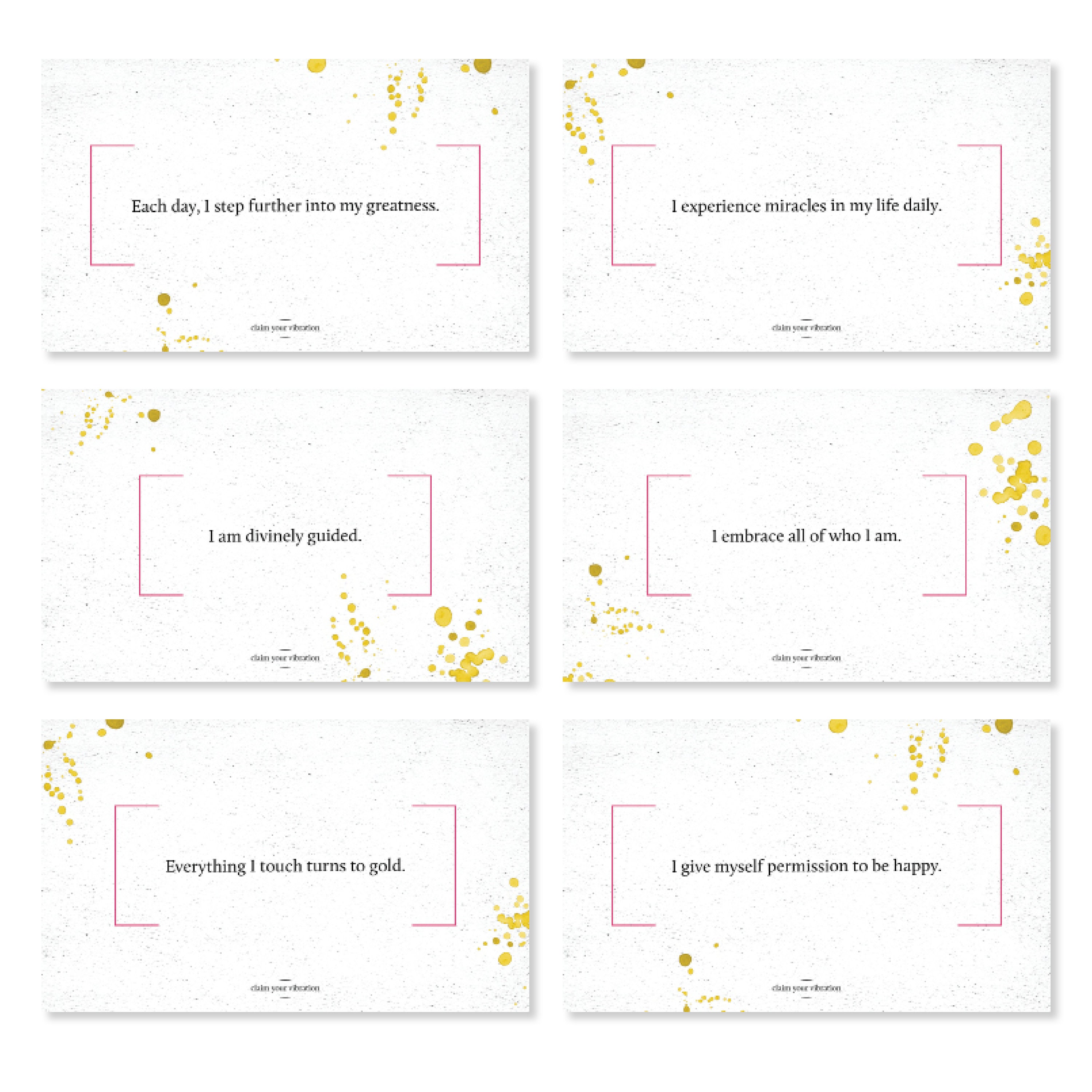 Affirmative Cards, Affirmation Poster Set, Affirmative Gift, Printable ...