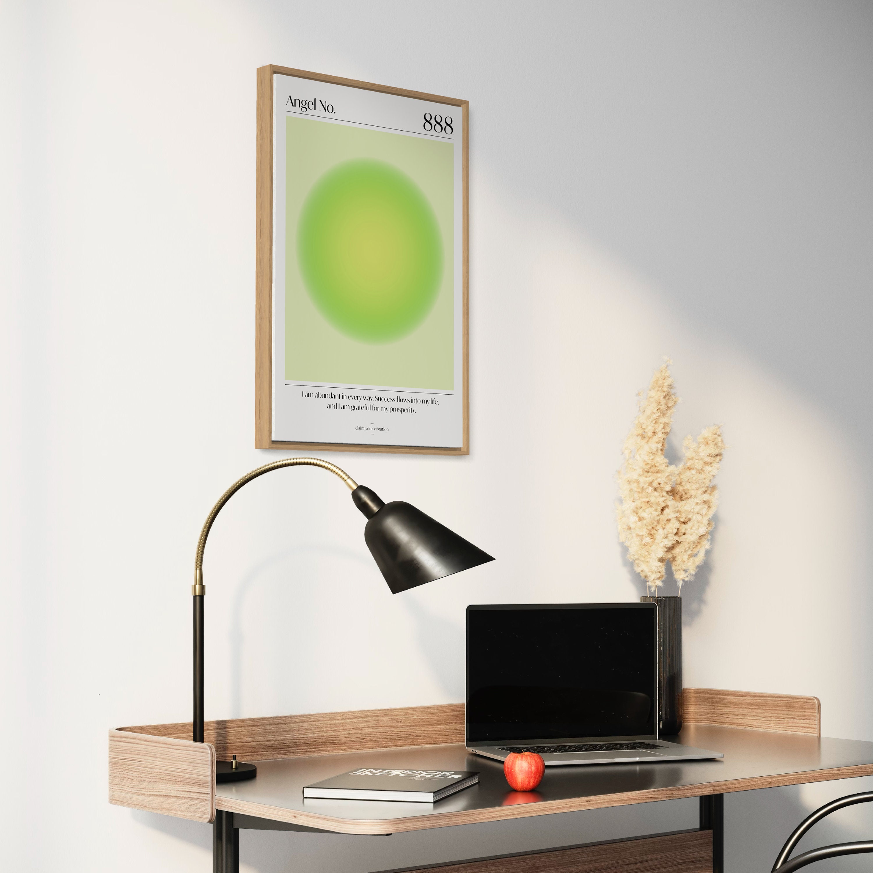 Angel Number 888 Aura Poster Instant Printable Download, Gradient Wall ...