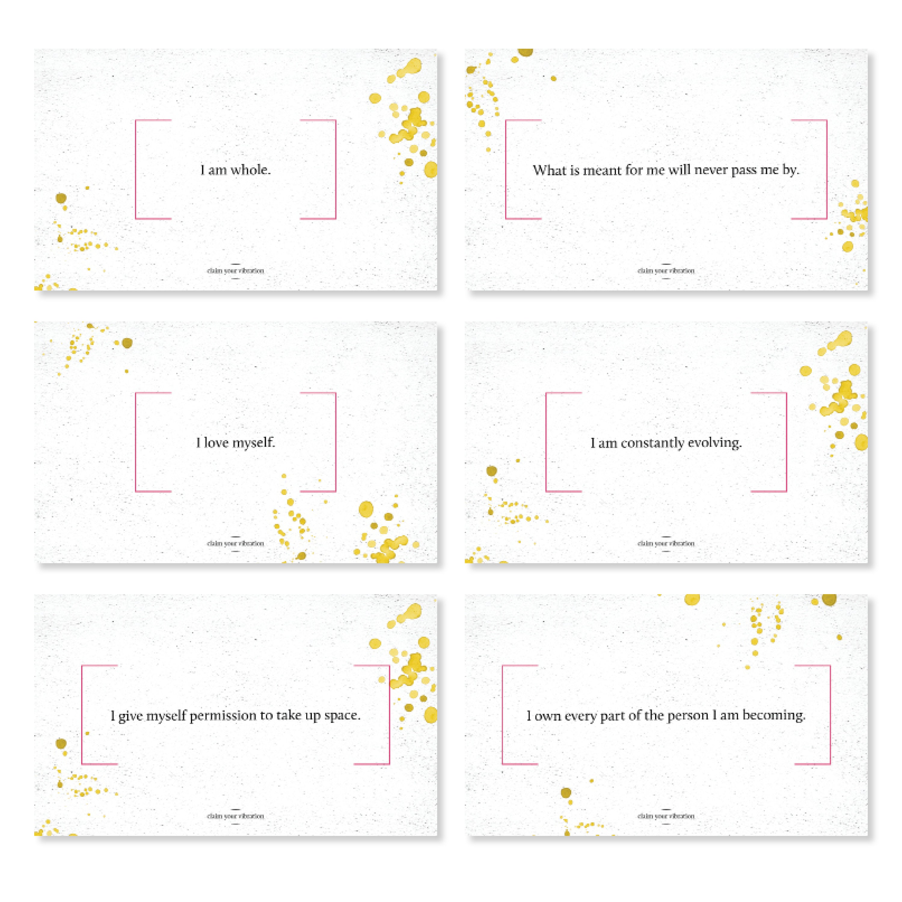 Affirmative Cards, Affirmation Poster Set, Affirmative Gift, Printable ...