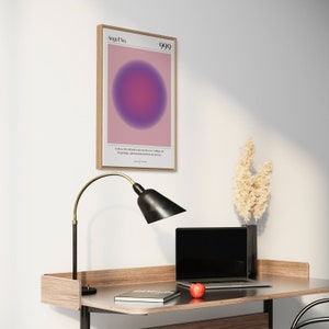 Angel Number 999 Aura Poster Instant Printable Download, Gradient Wall ...