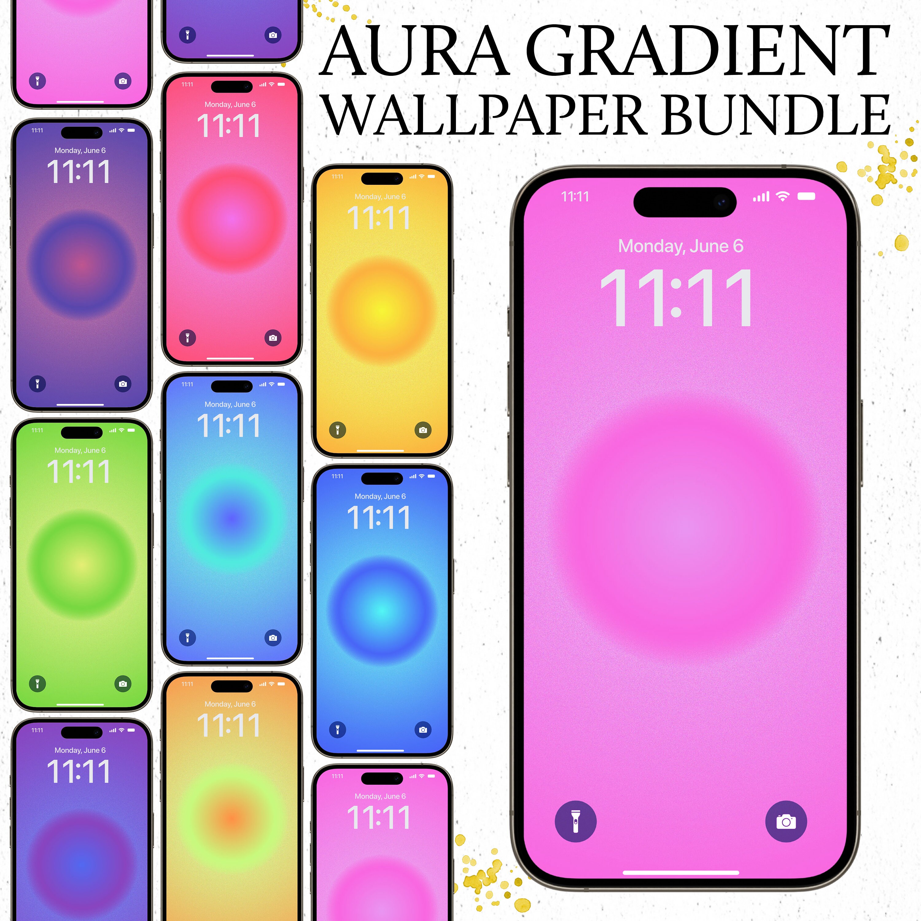 Gradient background Bundle, Gradient Wallpaper, Aura Gradient Wallpaper ...