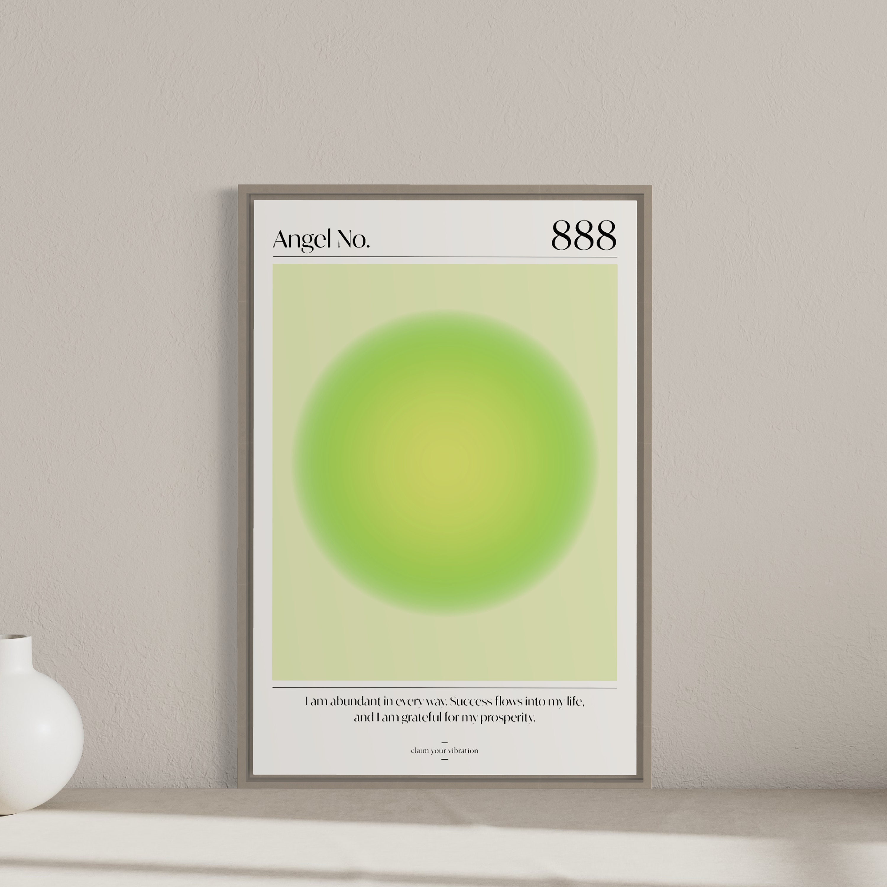 Angel Number 888 Aura Poster Instant Printable Download, Gradient Wall ...
