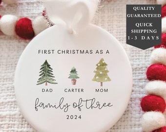 Family of Three Christmas Ornament Family of 3 Family Ornament ...
