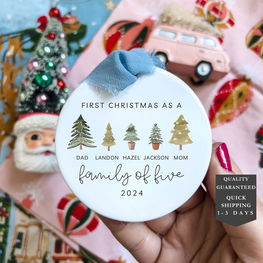 Family of Five Christmas Ornament Family of 5 Family Ornament ...