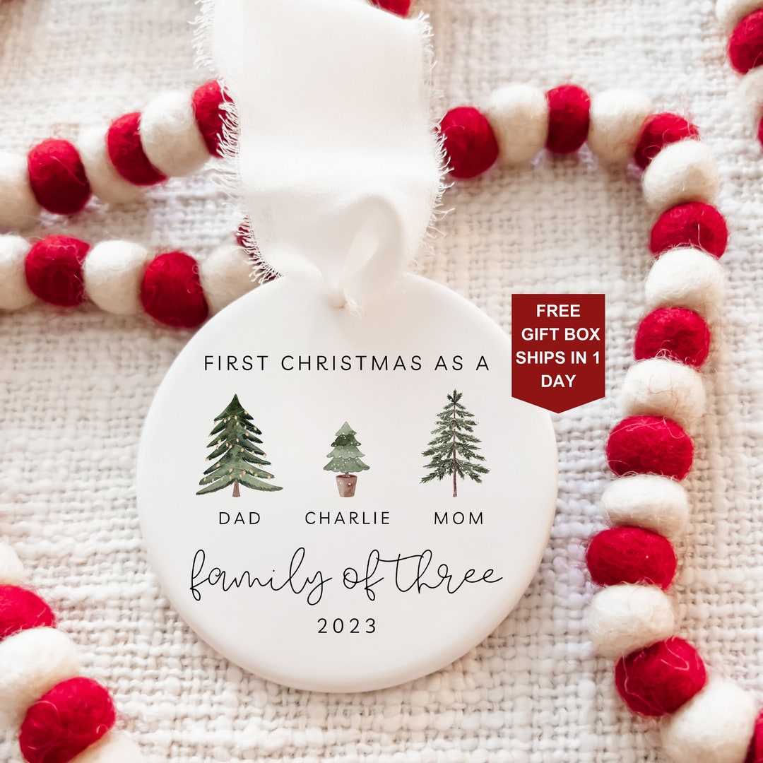 Family of Three Christmas Ornament Family of 3 Family Ornament ...