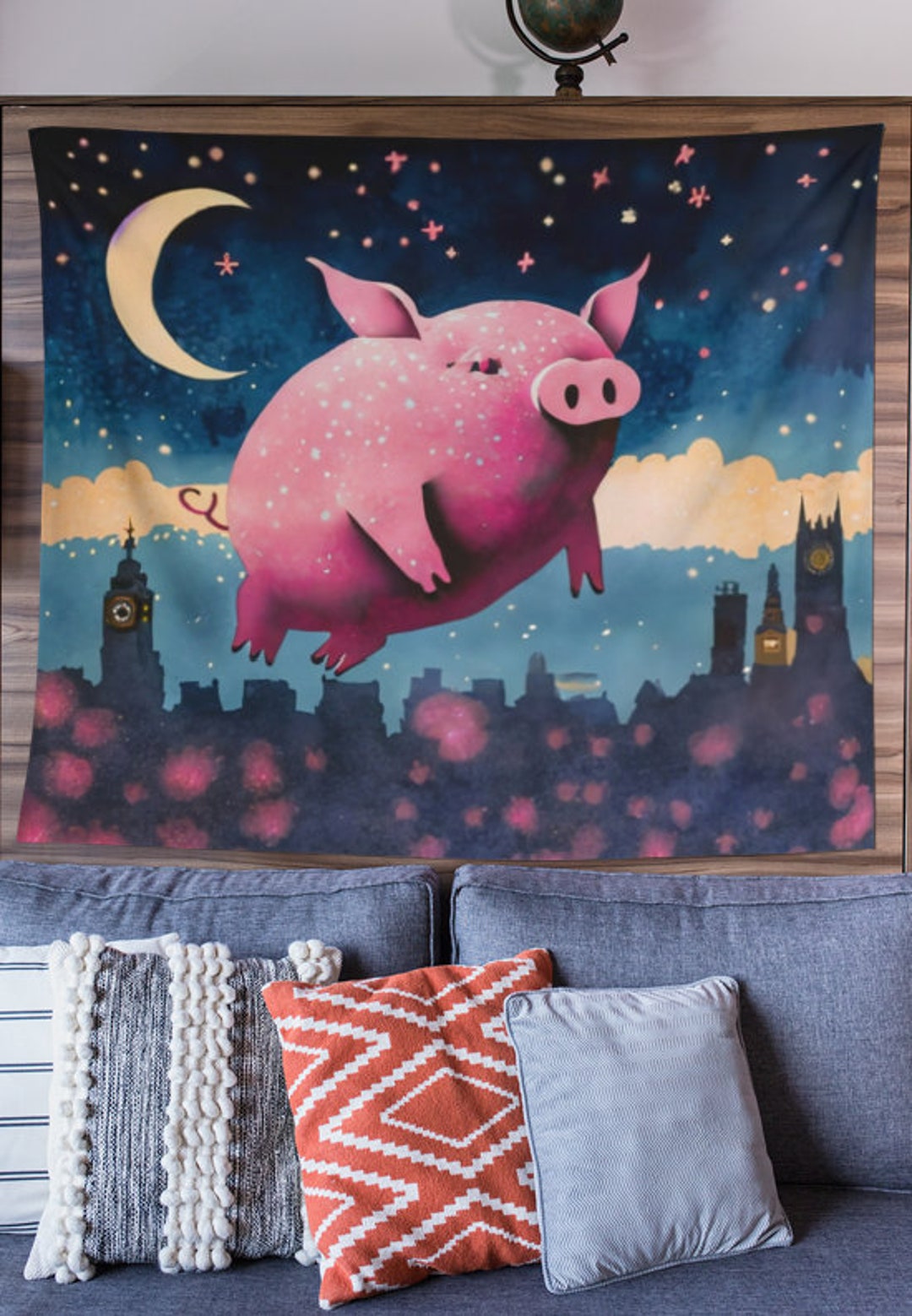 Flying Pig Tapestry, When Pigs Fly, Indoor Wall Tapestries - Etsy
