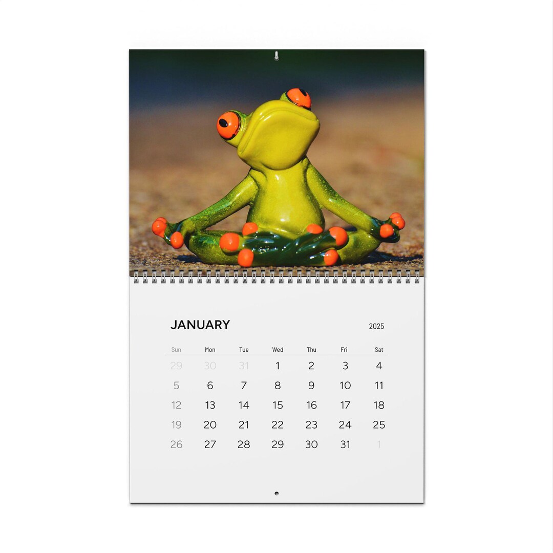 Cute and Funny Frogs Wall Calendar (2025) - Etsy