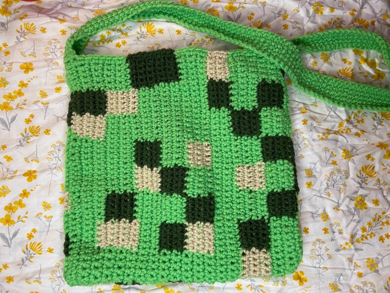 Minecraft Creeper Inspired Shoulder Bag | Handmade Purse | Gaming Movie ...