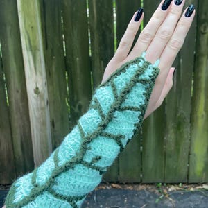 Leaf Gauntlets, Whimsical Nature Arm Warmers, Fairy Arm Covers ...