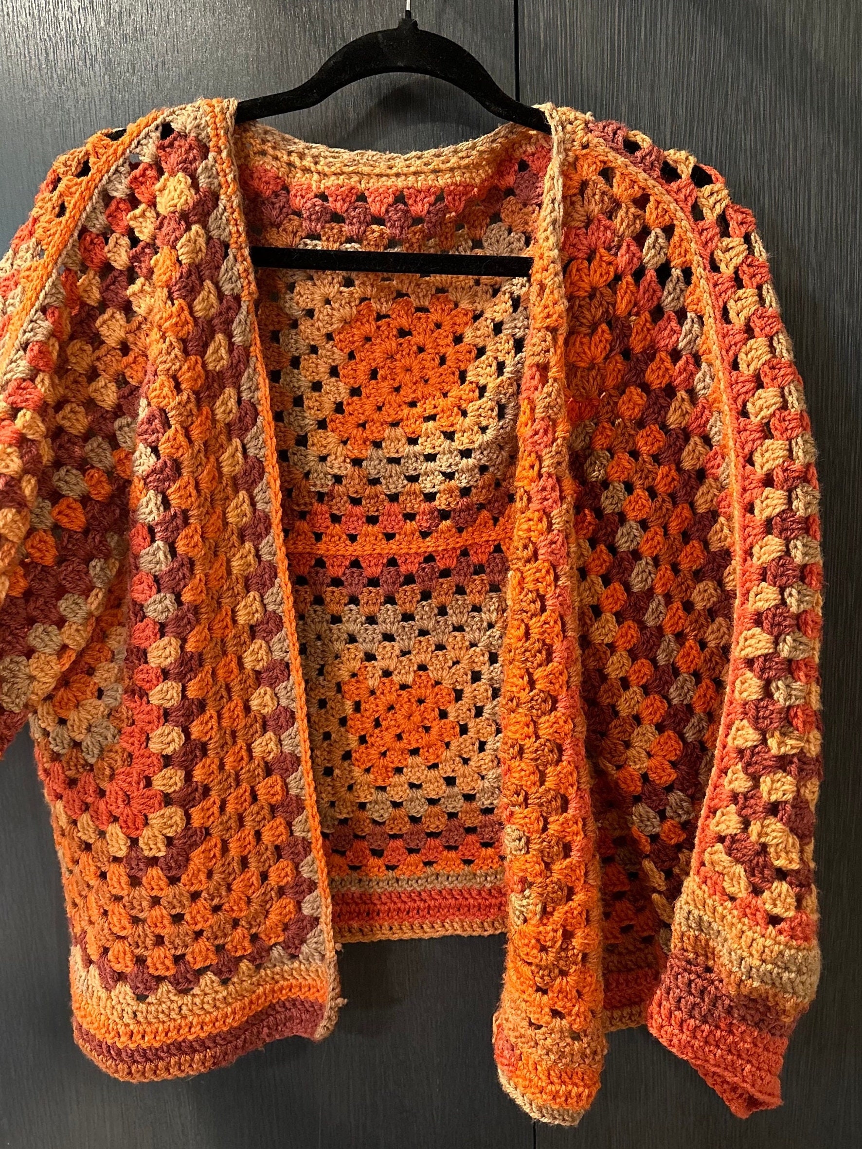 Handmade Orange Cardigan - Etsy