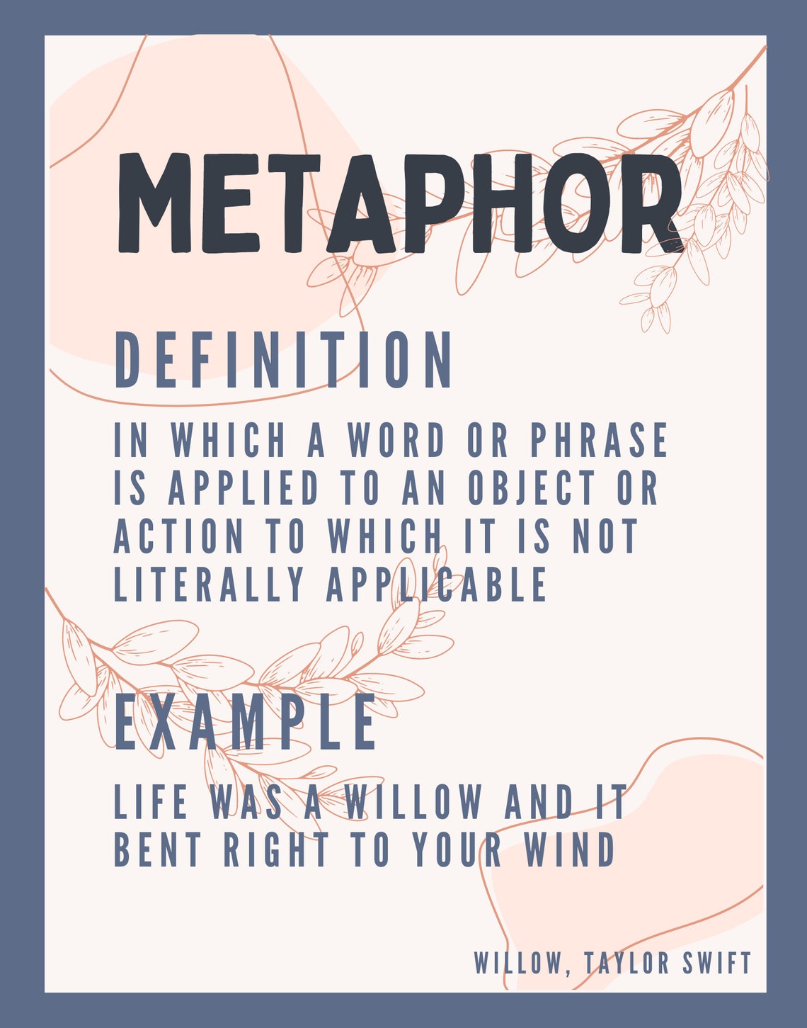 Taylor Swift Literary Device Poster Bundle - Etsy