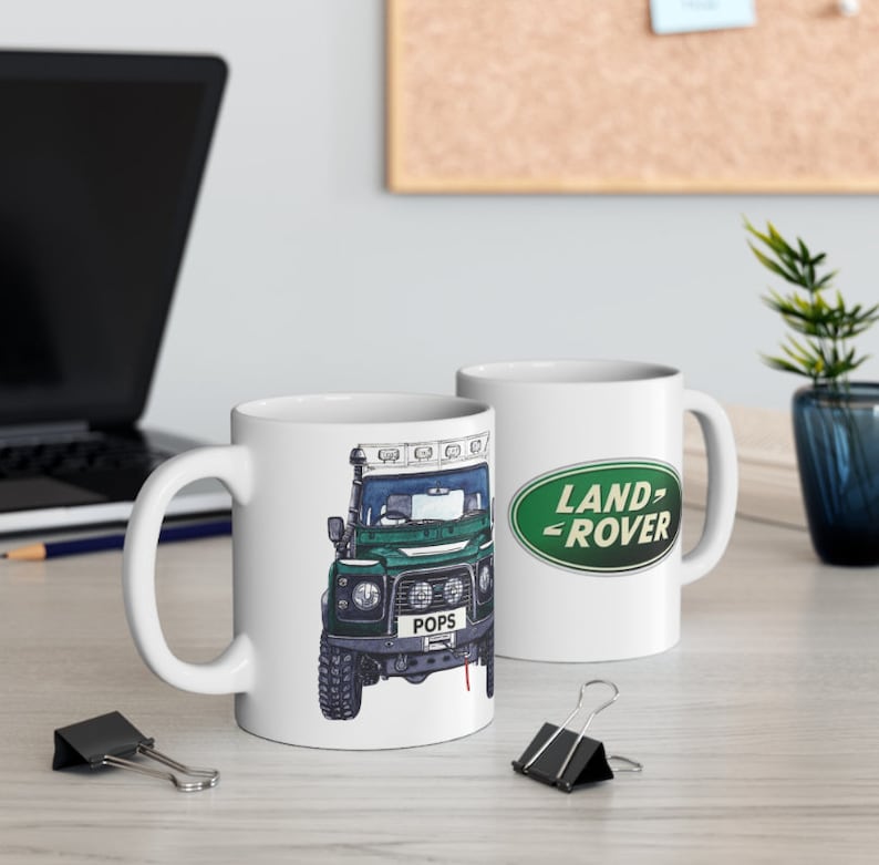Personalised Land Rover Mug, Defender Mug, Fathers Day Gift, Birthday ...