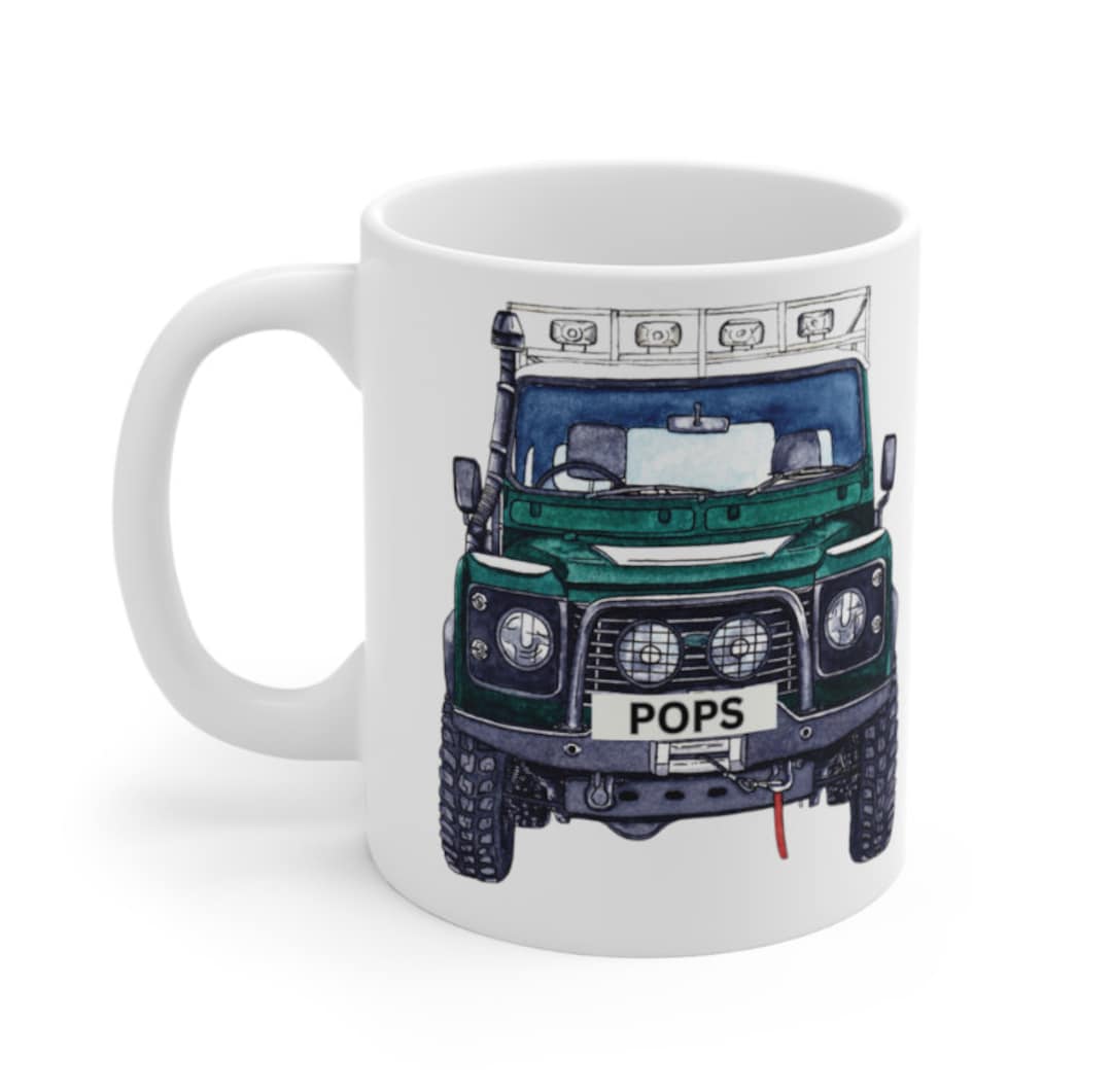 Personalised Land Rover Mug, Defender Mug, Fathers Day Gift, Birthday ...