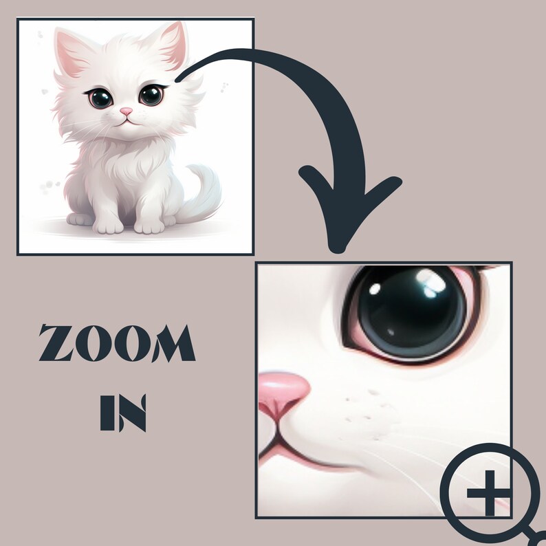 White Cat Digital AI Art, Pack of 12 PNG, Pack of 12 JPG, Instant ...