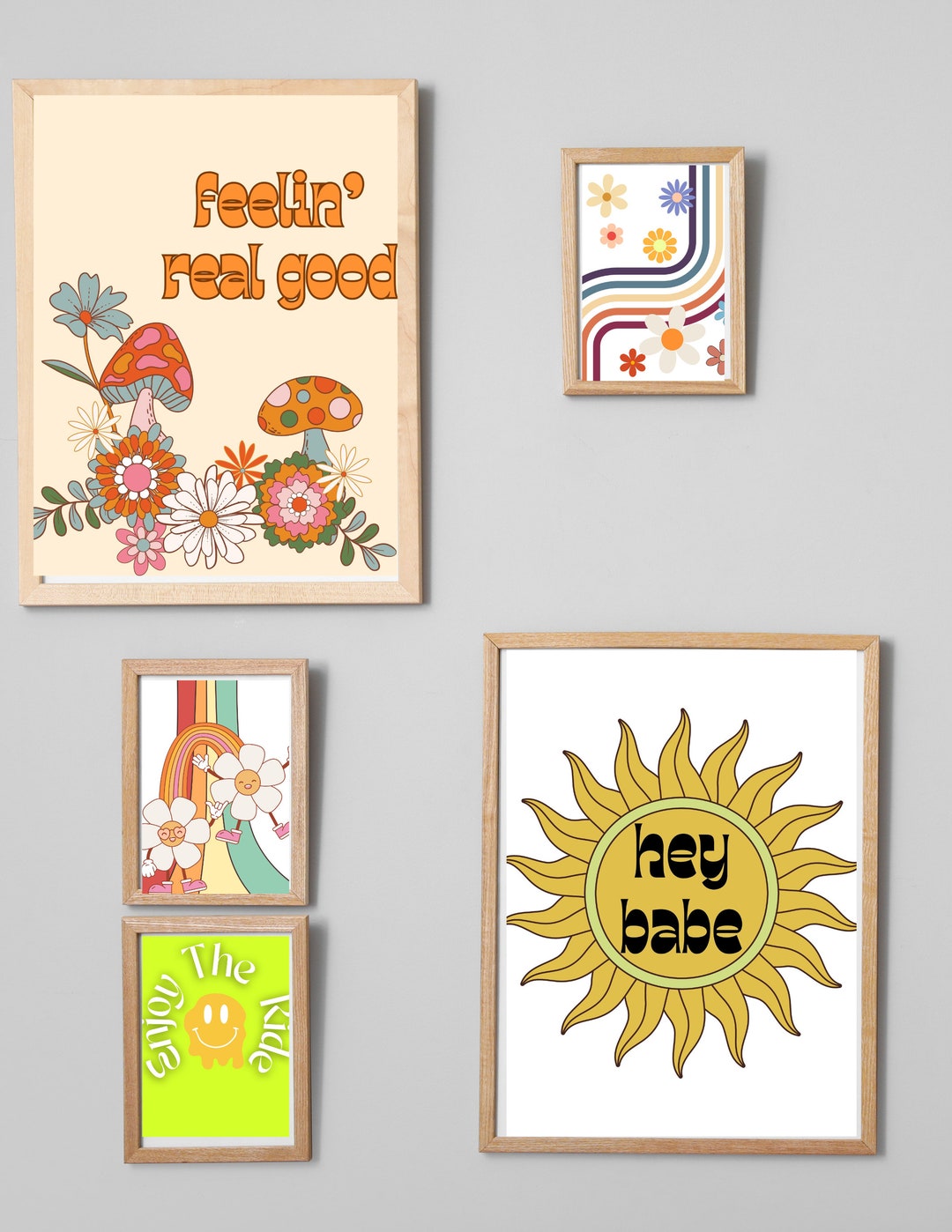 Set of 10 Groovy Digital Prints - Etsy