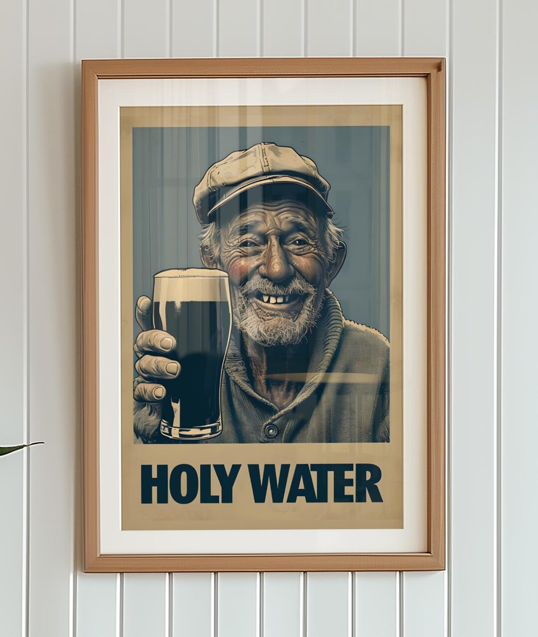 Irish Pub Wall Art | Funny Guinness Poster | “holy Water” | Digital ...