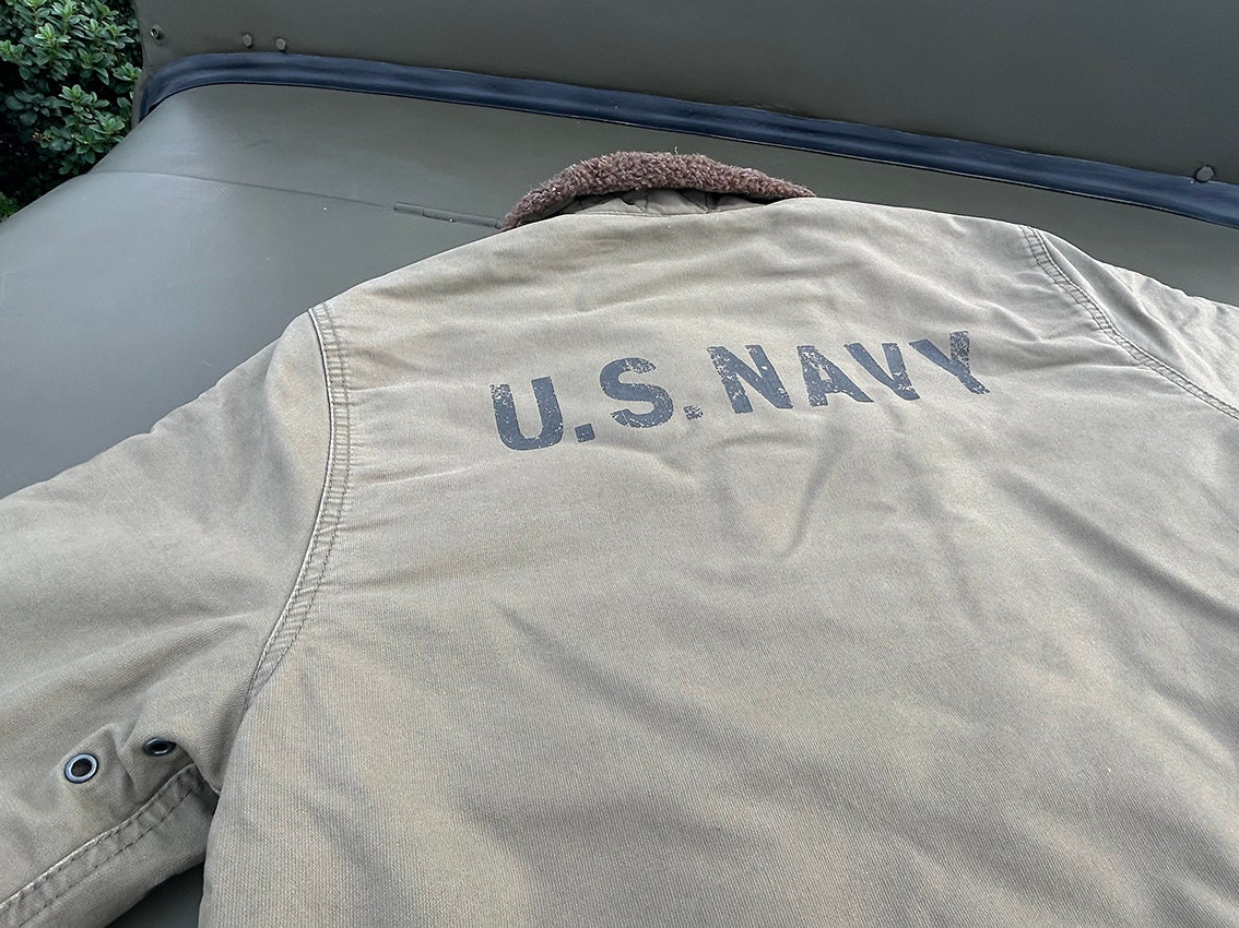 US NAVY - N1 Deck Jacket - Khaki - Etsy