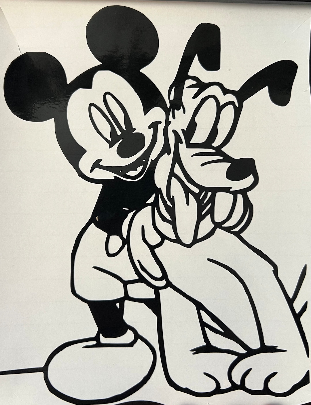 Mickey and Pluto Premium Vinyl Decal - Etsy
