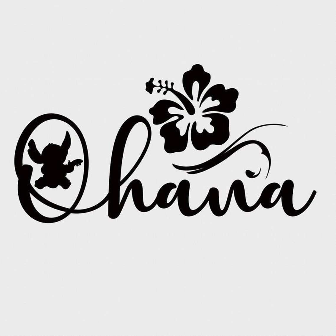 VINYL DECAL Ohana Lilo & Stitch Disney Disney Decal - Etsy