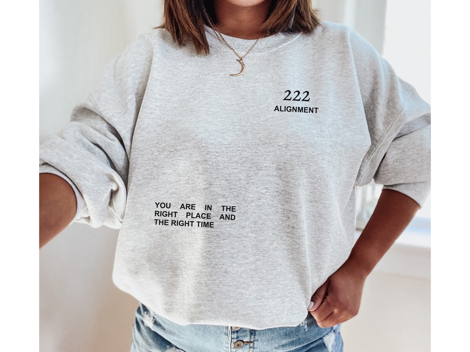 222 Angel Number Sweatshirt, 222 Alignment Shirt, Astrology Gifts ...