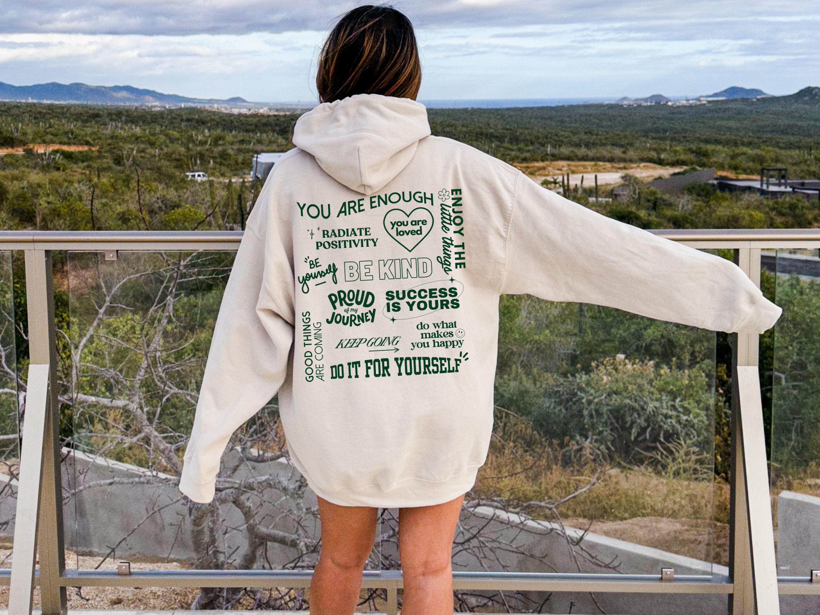 Affirmation Hoodie, Mental Health Retro Hoodie, Self Growth Hoodie ...