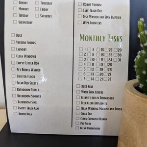 Minimalist Cleaning Checklist, Simple Cleaning Chart, Weekly Chore ...