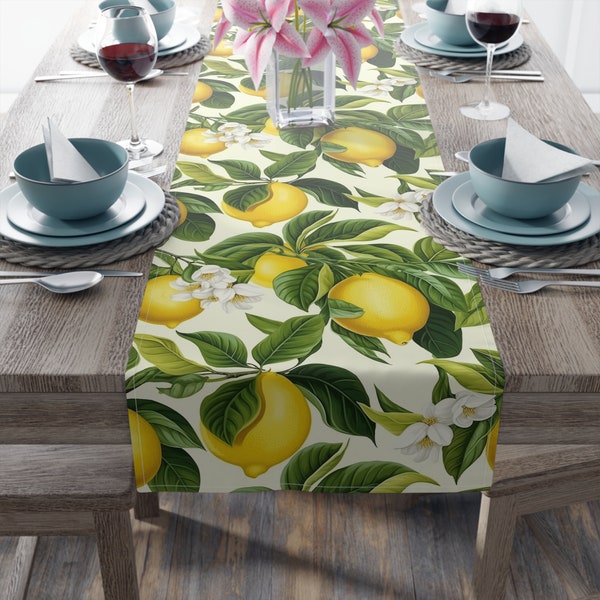 Italian Lemon Table Runner - Etsy