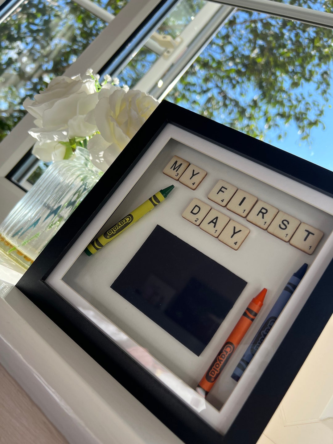 My First Day Scrabble Frame - Etsy