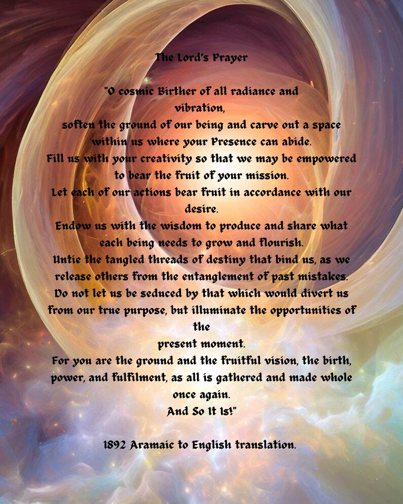 The Lord’s Prayer 1892,printable Home Decor,spiritual Art,sacred Art ...