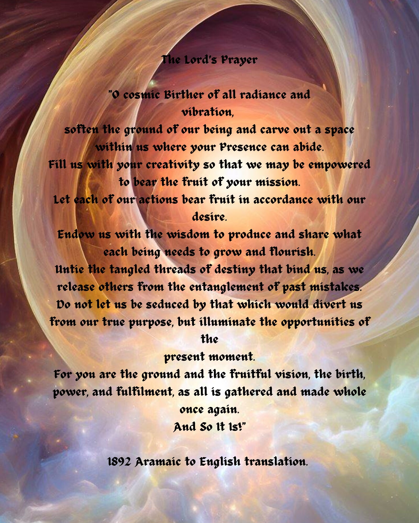 The Lords Prayer 1892,printable Home Decor,spiritual Art,sacred Art ...