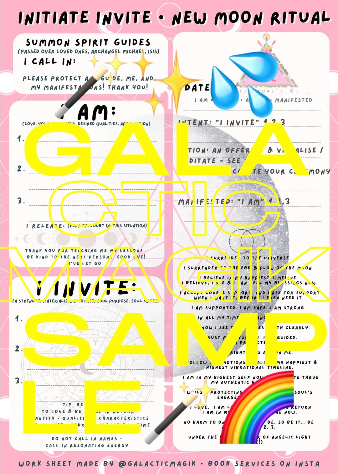 New Moon Ritual Worksheet, Plan & Checklist! - Etsy