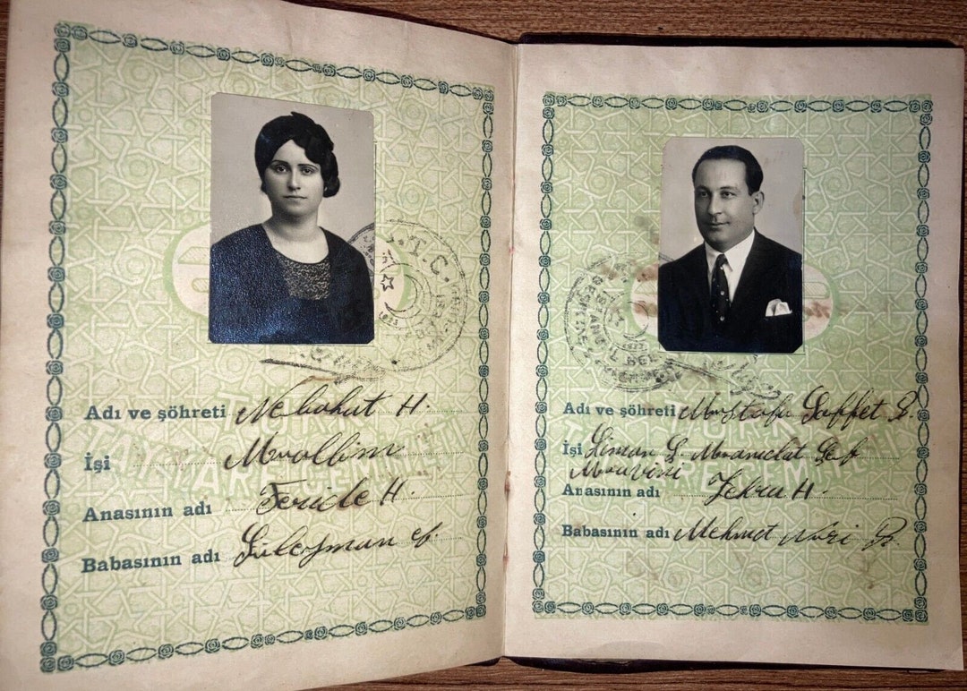 Turkey Marriage Certificate Istanbul 1933 - Etsy