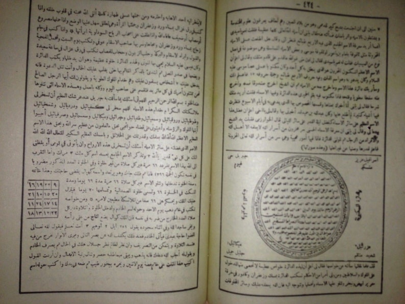 Arabic Facsimile Shams Al Maarif Charm Talisman شمس المعارف الكبرى ...