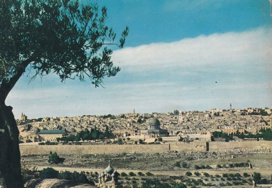 Israel Palestine Jerusalem Kuds Kudus - Panorama of Jerusalem Postcard ...