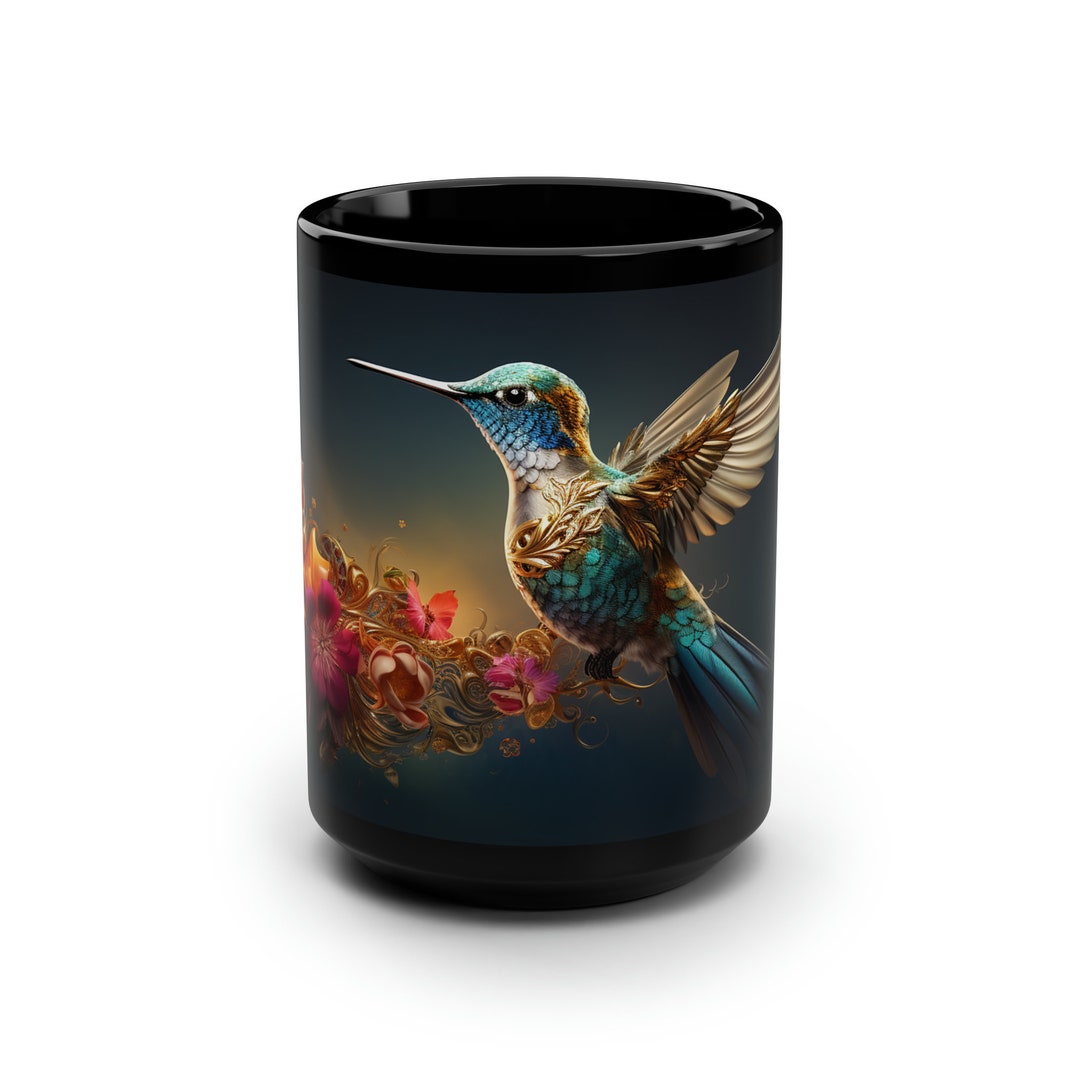 Hummingbird Ceramic Coffee Mug for Bird Lover's, Animal Mug Gift, Bird ...