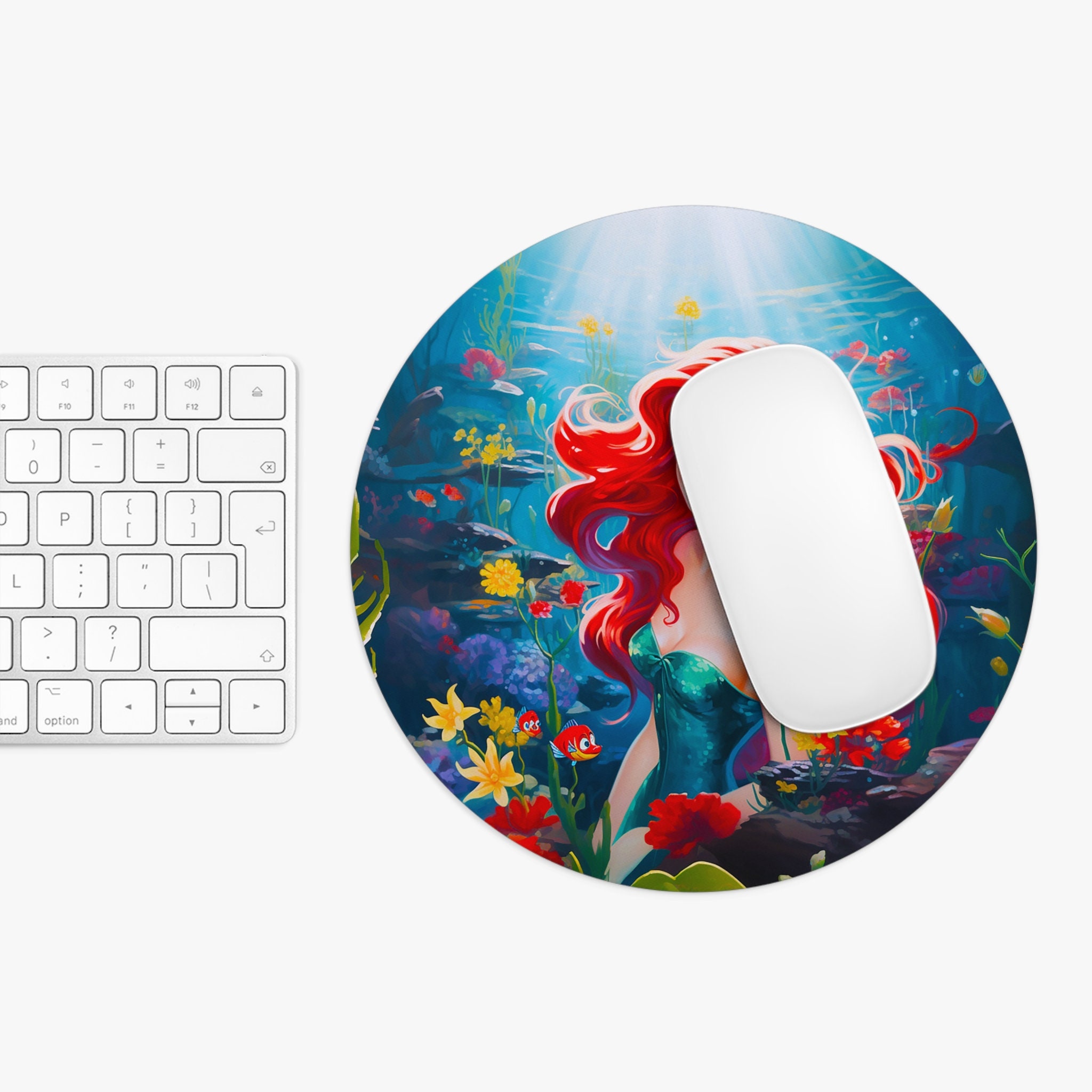 Ariel Little Mermaid Art by ABE Mouse Pad Cute Desk Laptop - Etsy