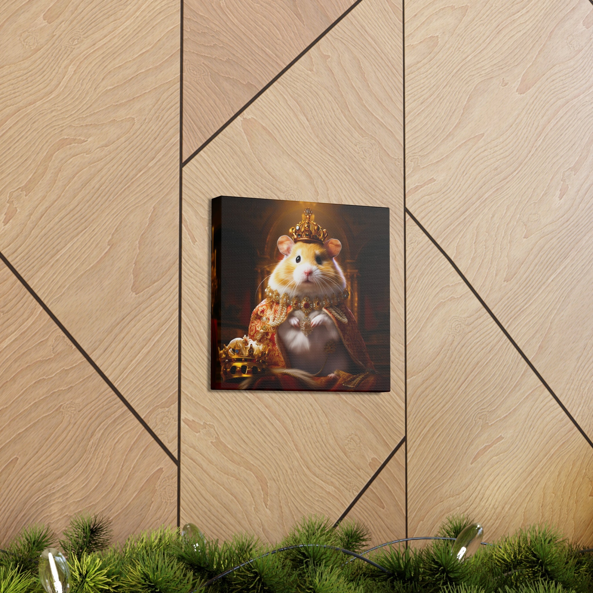 Premium Art Canvas Hamster Queen by ABE, Hamster Lover, Wall Art ...