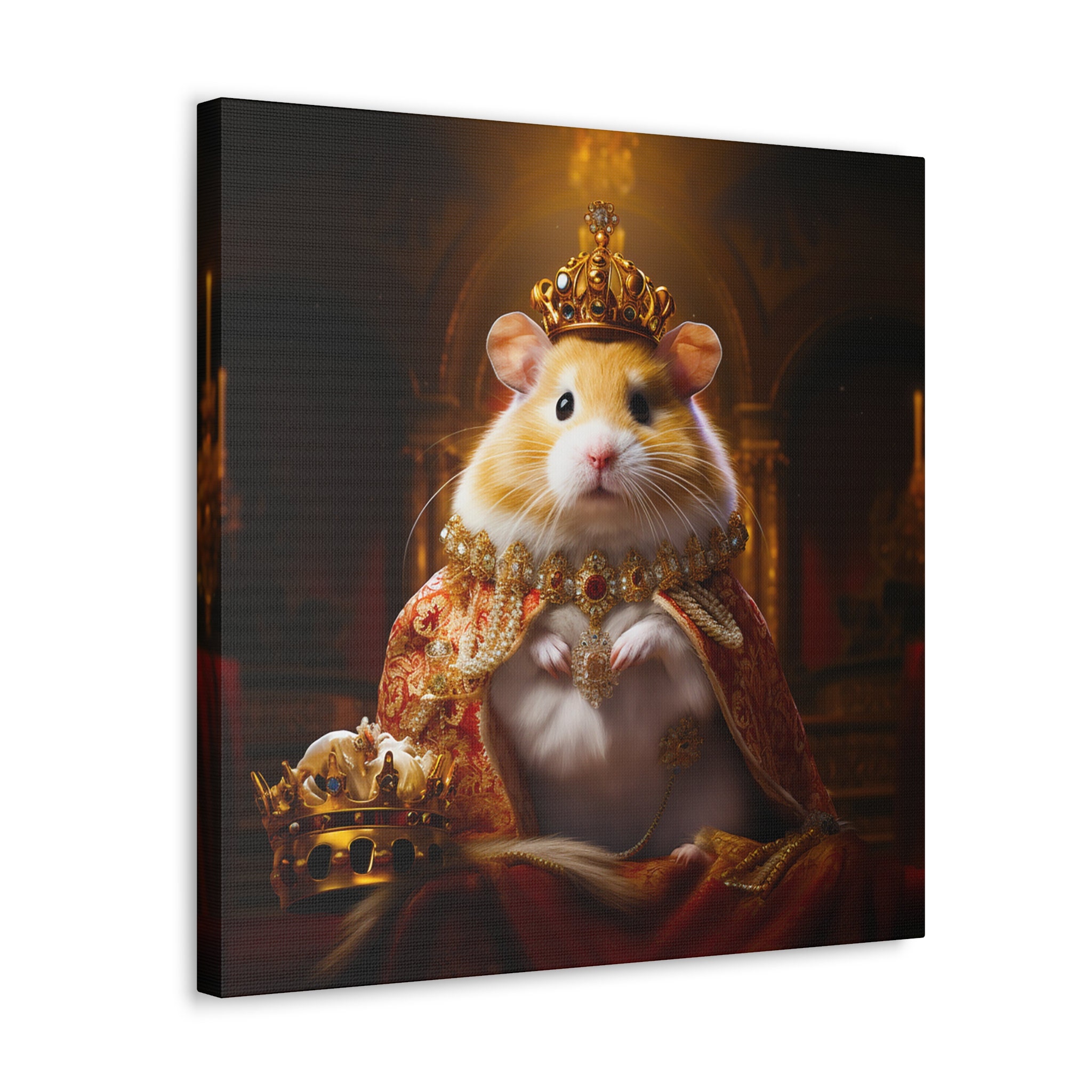 Premium Art Canvas Hamster Queen by ABE, Hamster Lover, Wall Art ...