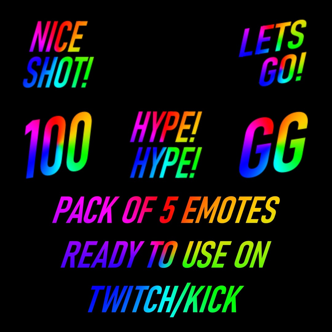 5 Pack Twitch/kick Emotes Ready to Use - Etsy