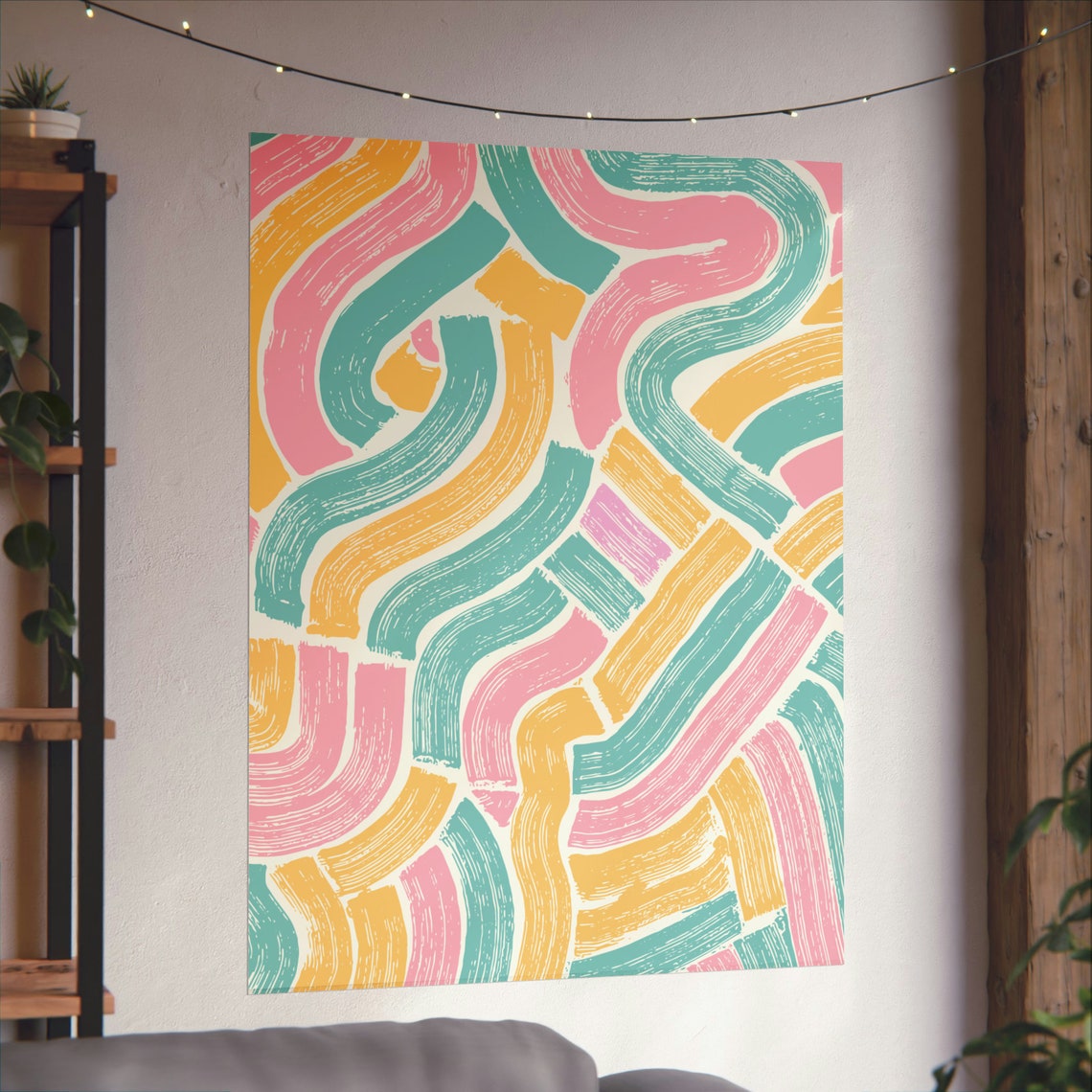Contrast Colors Abstract Art Home Decor Poster Original Interior Design ...