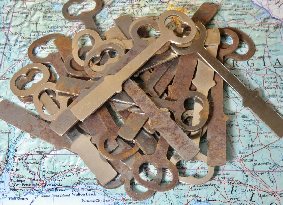 Vintage Keys Uncut Steel Flat Key Blank - Etsy
