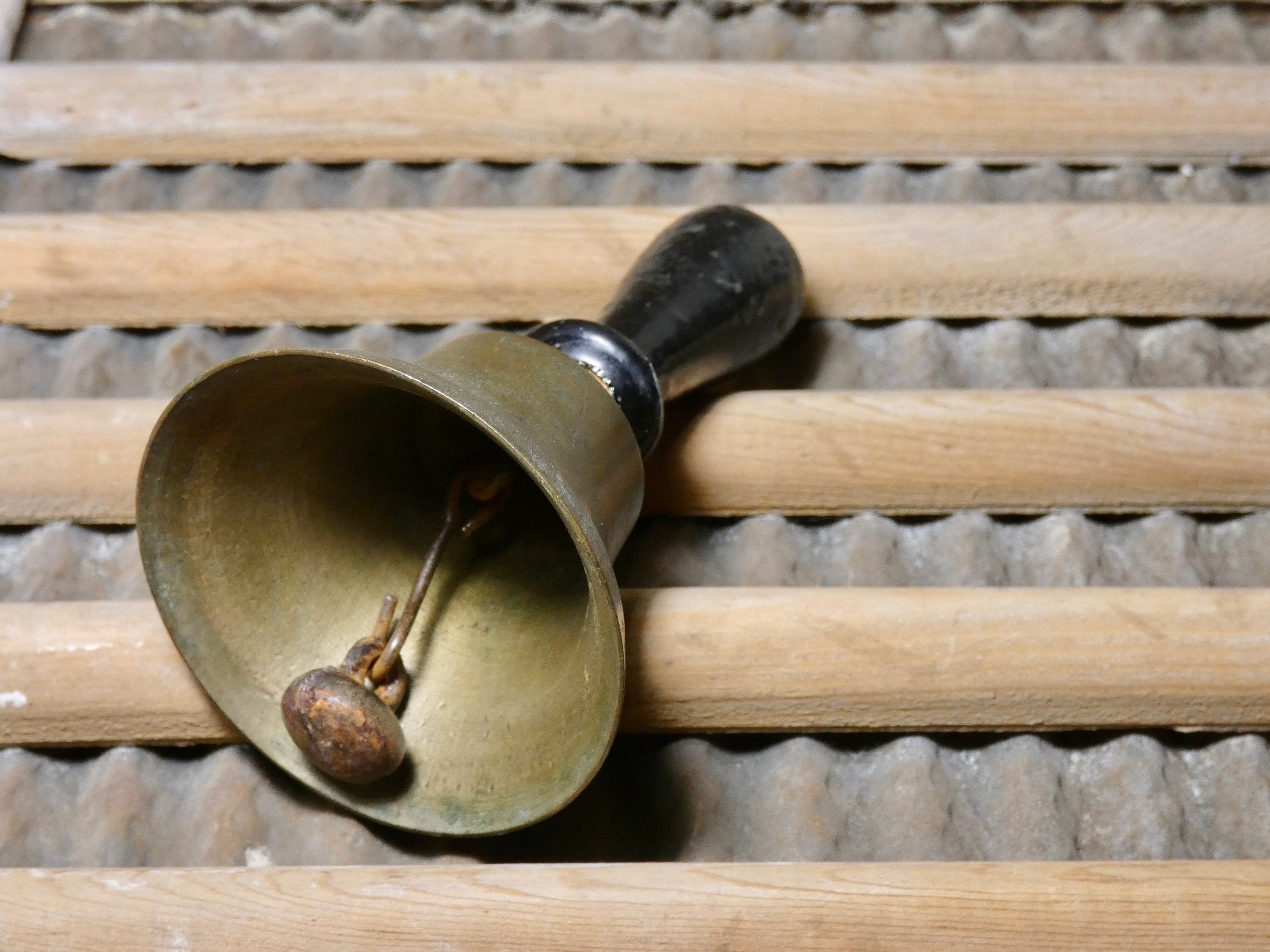 Vintage Brass Bell Handheld School Bell - Etsy