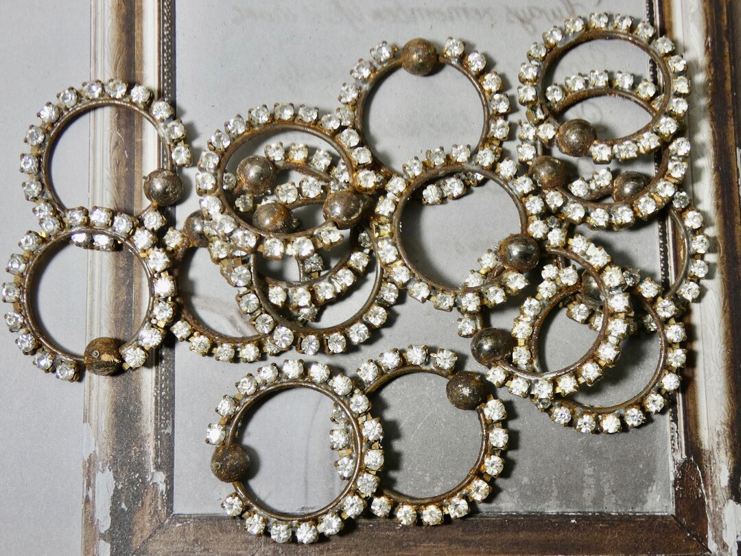 Vintage Rhinestone Pieces and Parts for Jewelry Making Supply Lot ...