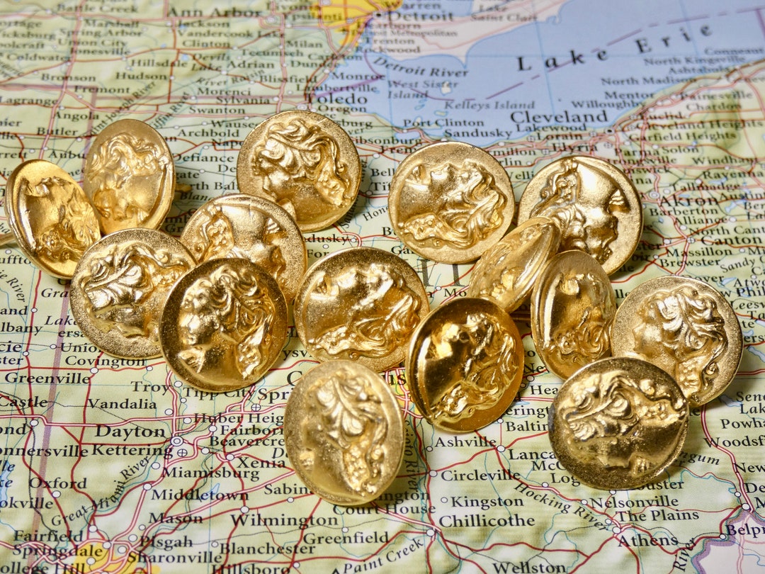 Vintage Tac Pin With Woman's Profile, Craft Supply Lot of 10 Pieces - Etsy